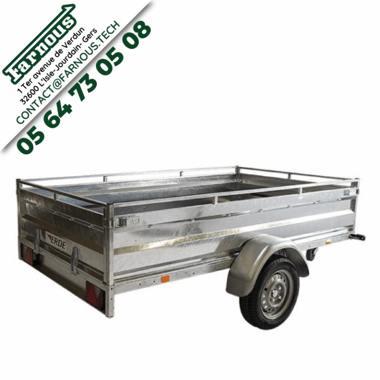 REMORQUE LC PRO 251 FREINEE 750 kg - Erdé - Farnous